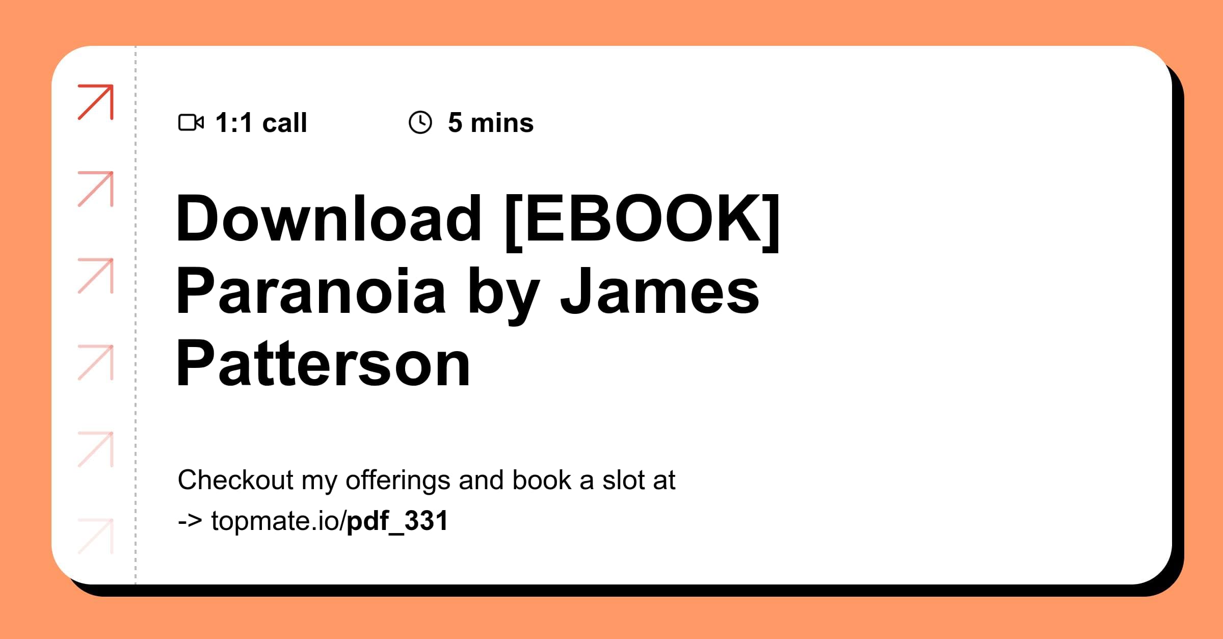 Download [EBOOK] Paranoia by James Patterson with PDF & EPUB